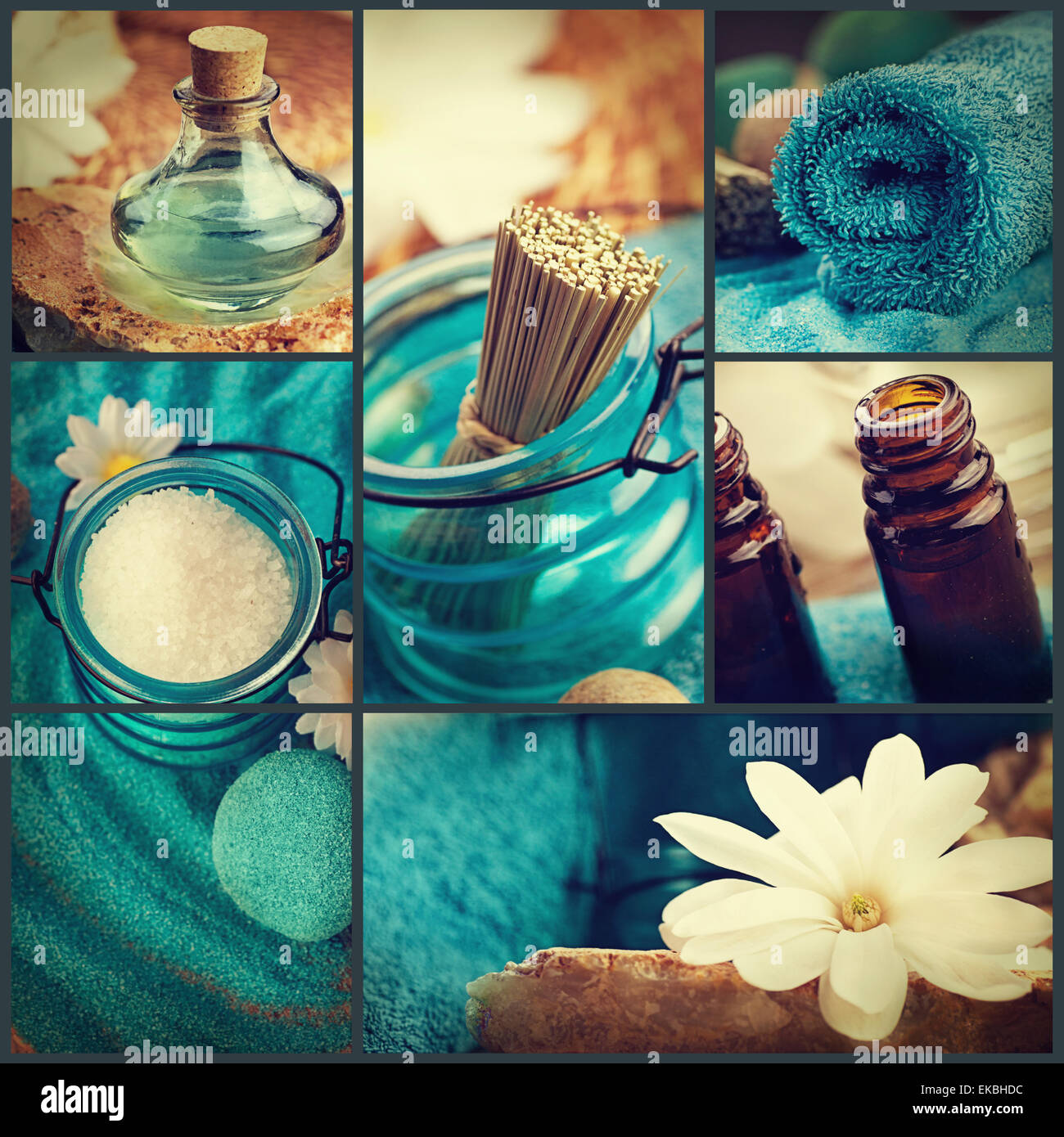 Collage spa hi-res stock photography and images - Alamy