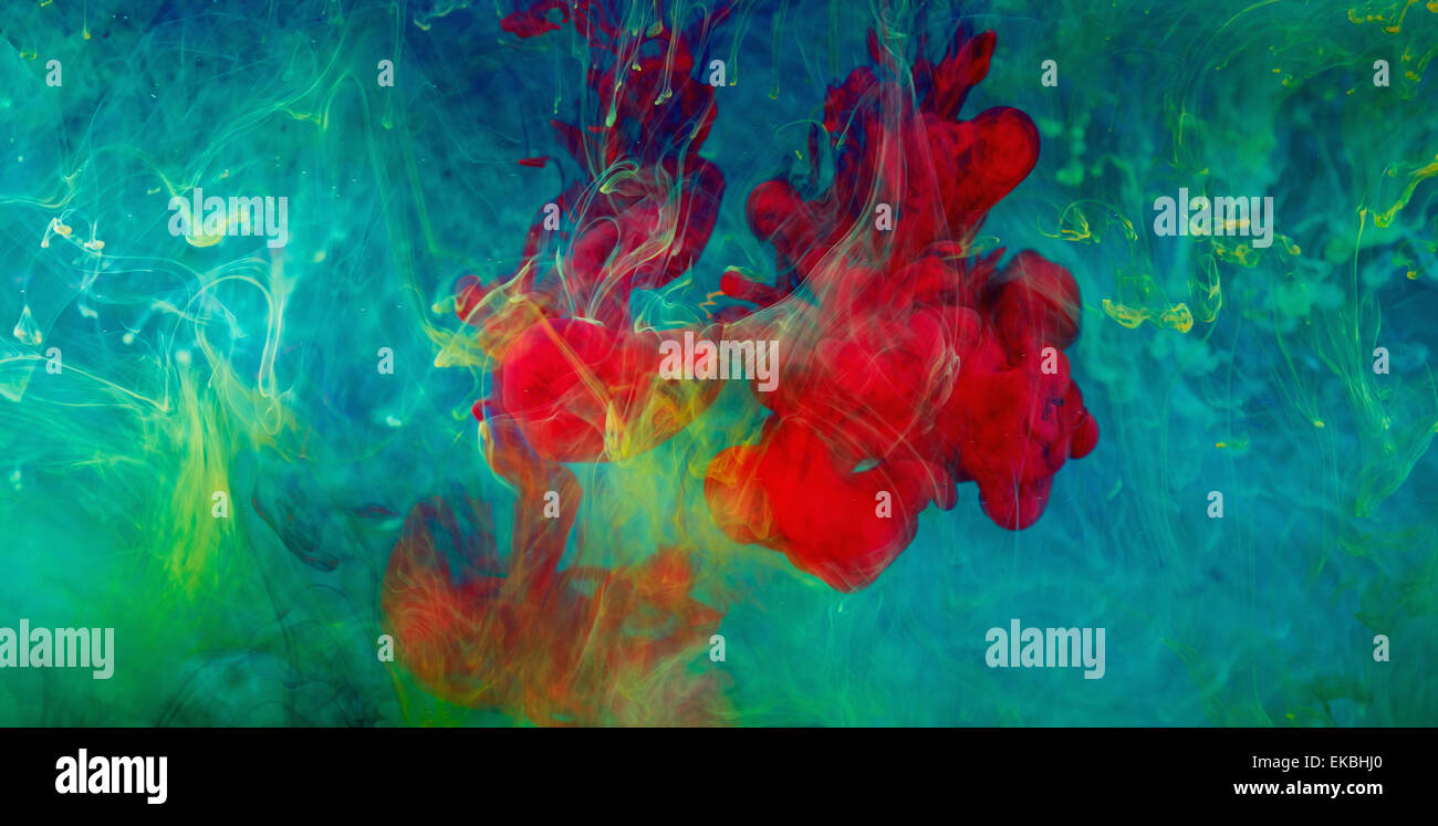 inks in water Stock Photo - Alamy