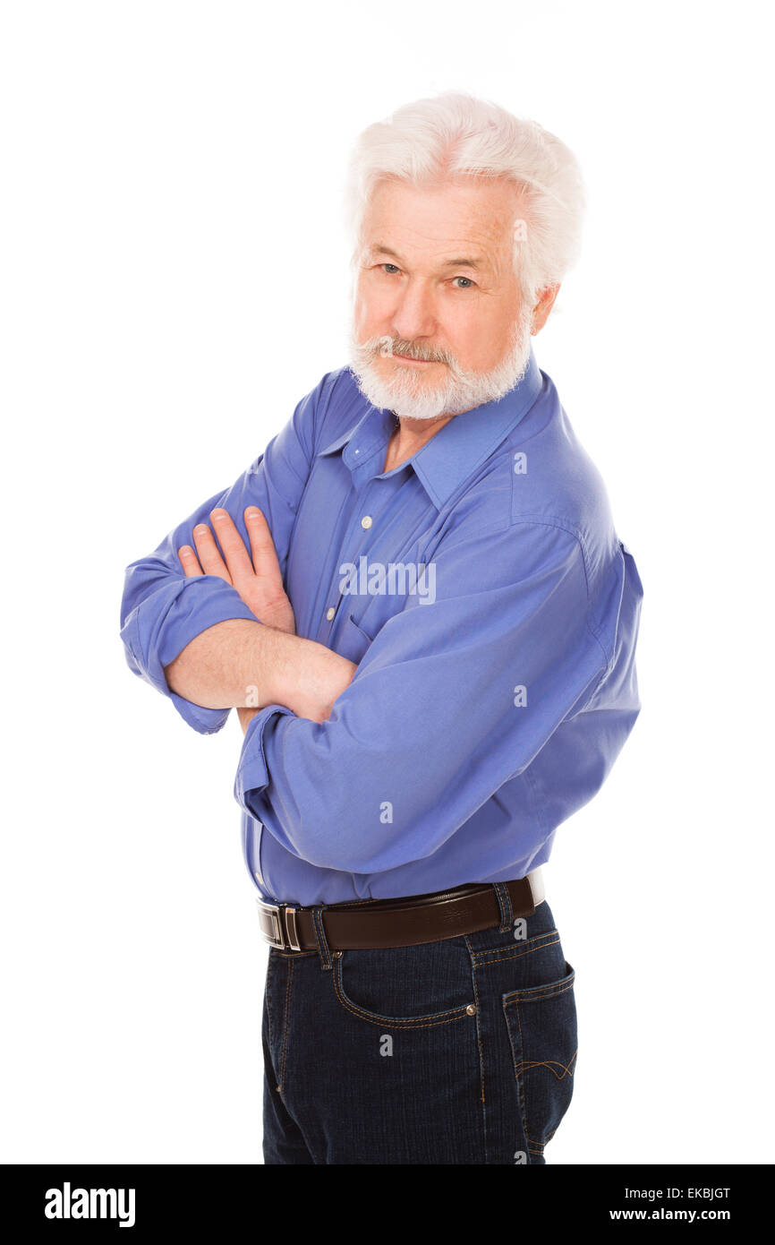 Handsome elderly man with beard Stock Photo - Alamy
