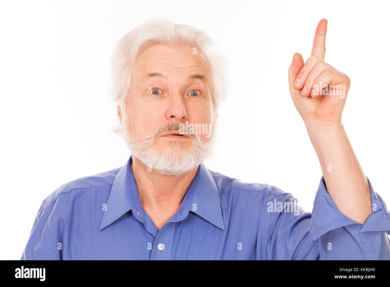 Handsome elderly man has an idea Stock Photo - Alamy