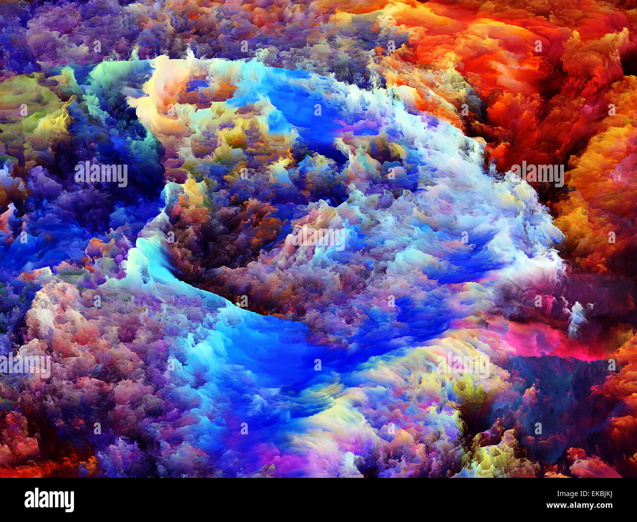 Colorful Fractal Paint Stock Photo - Alamy