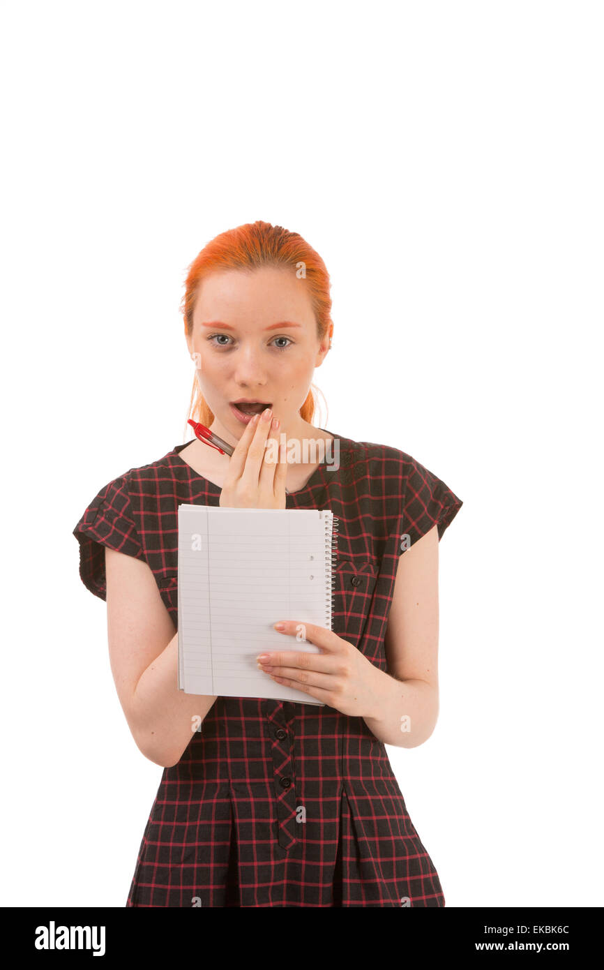 Woman with a shocked expression Stock Photo - Alamy