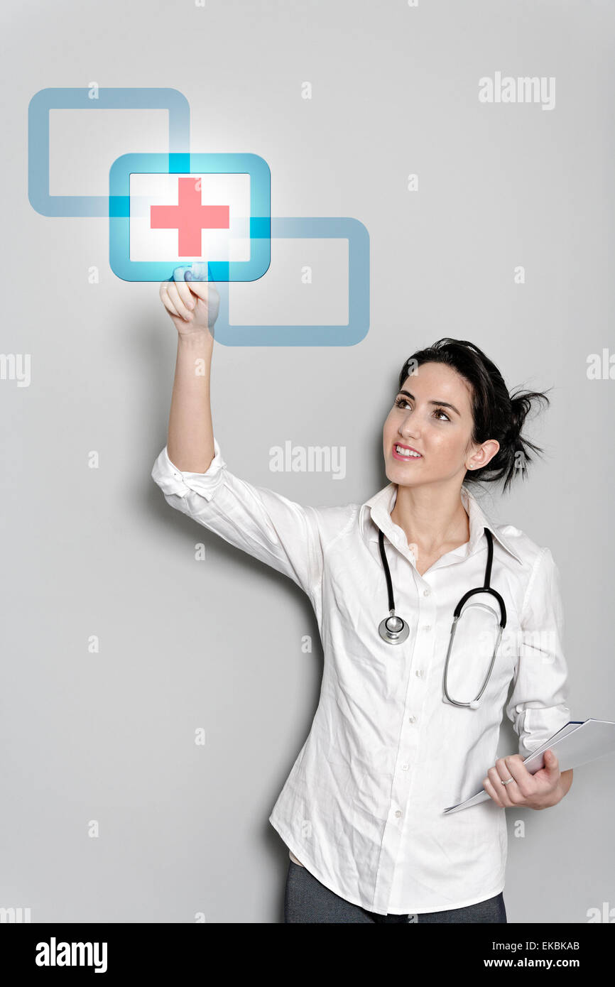Doctor sign red cross hi-res stock photography and images - Alamy