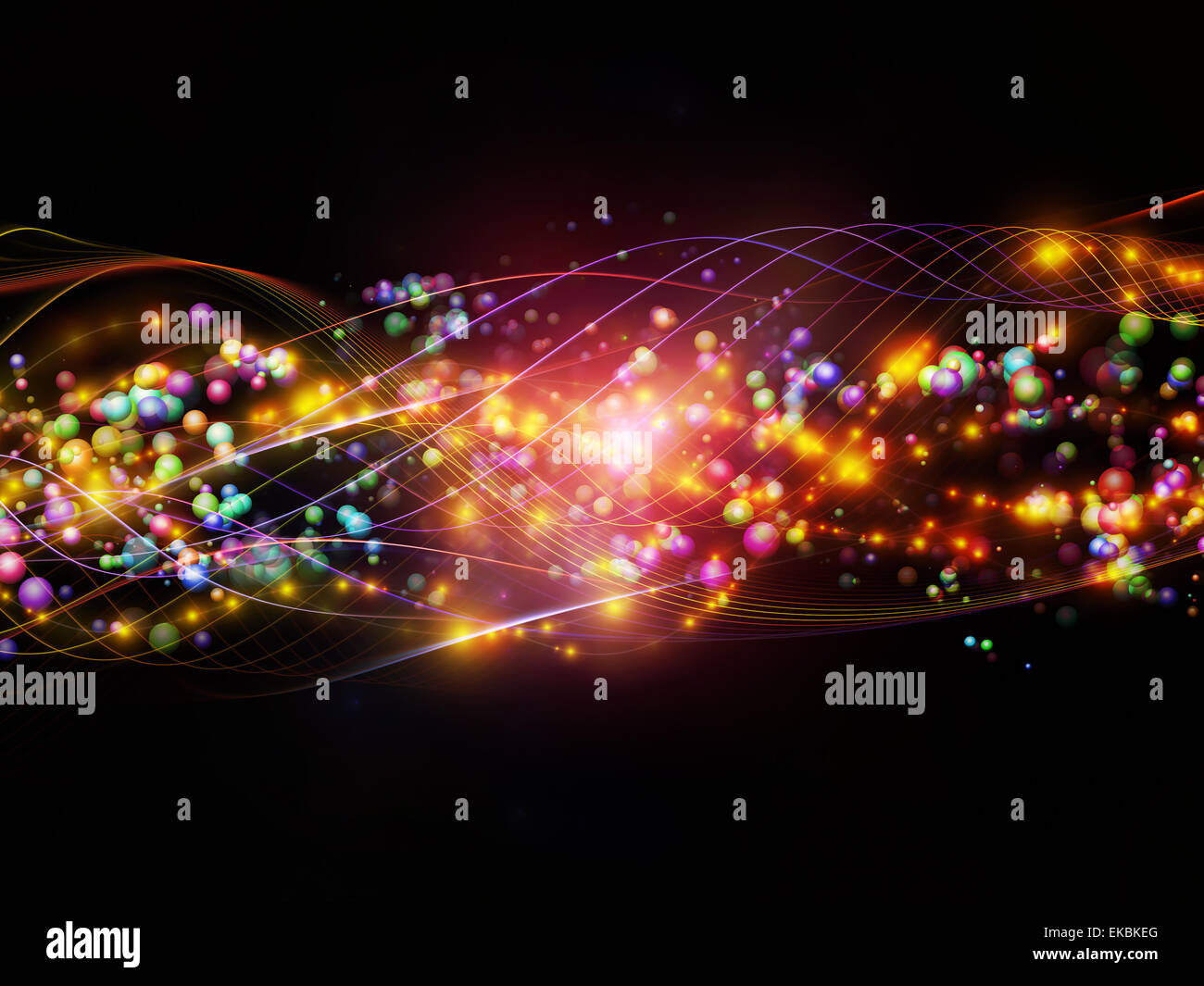 Waves of Dynamic Network Stock Photo - Alamy