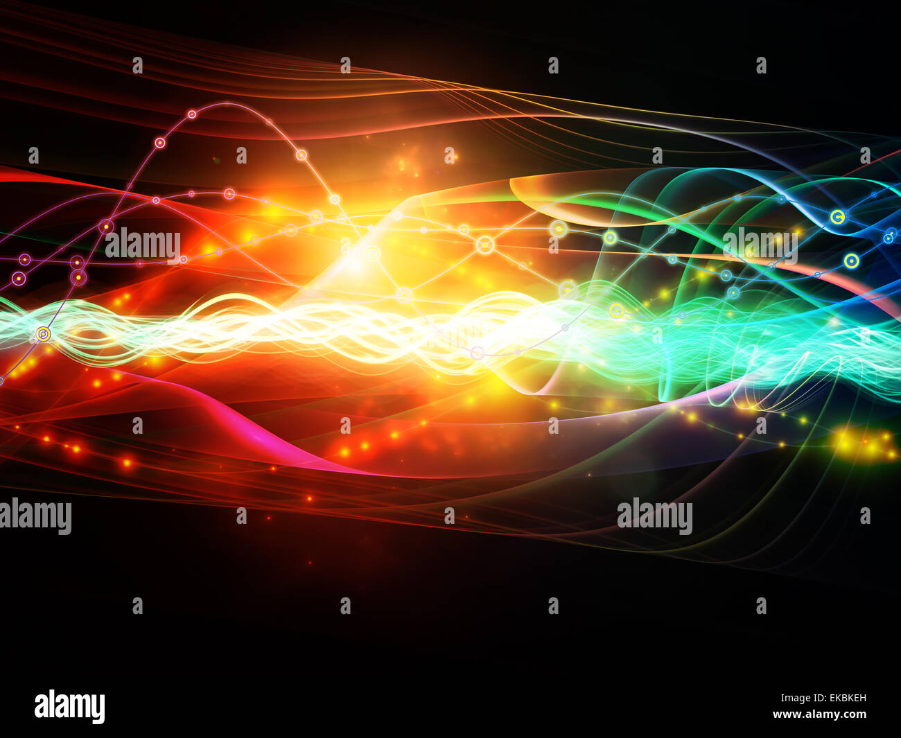 Waves of Dynamic Network Stock Photo - Alamy