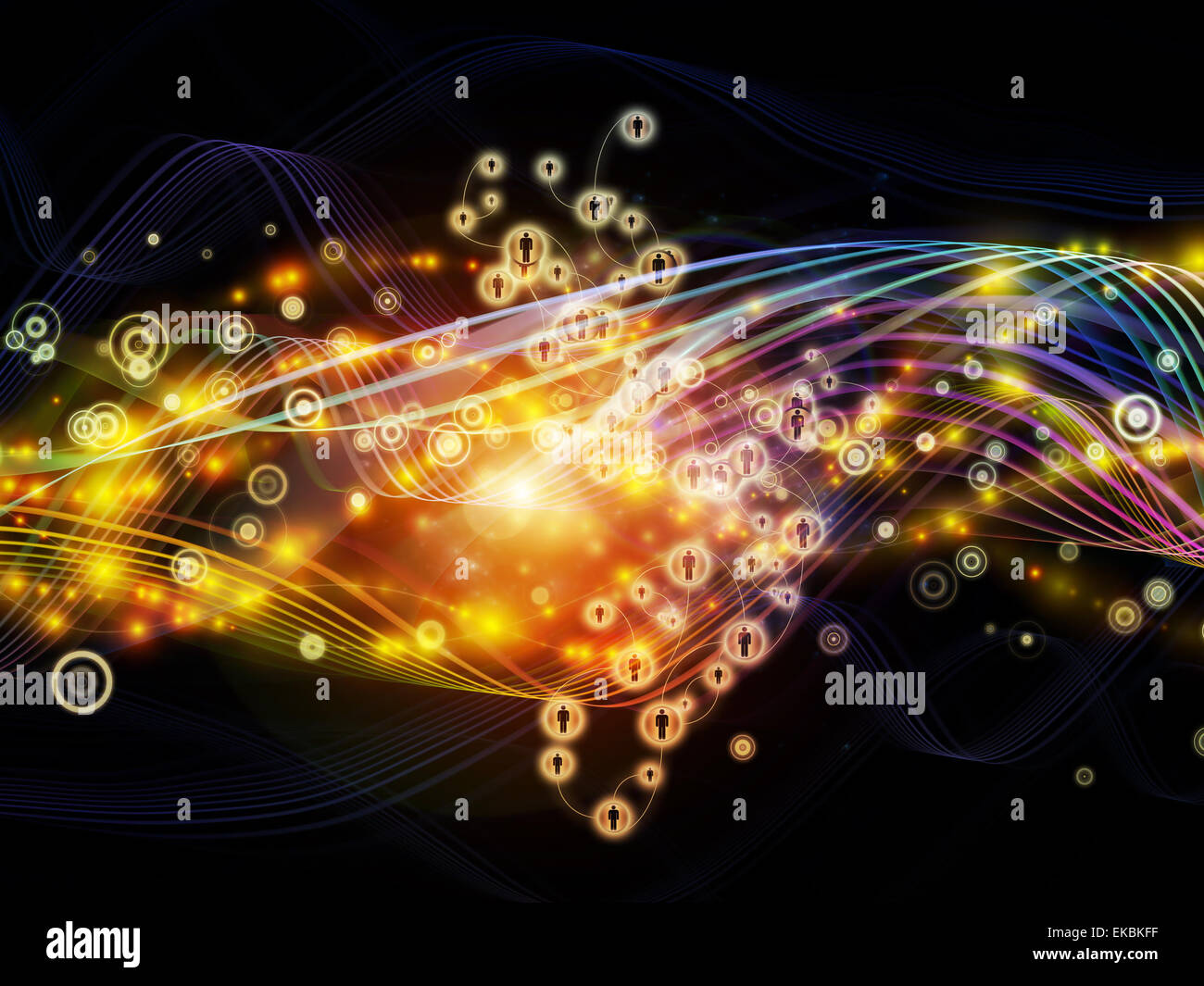 Visualization of Dynamic Network Stock Photo - Alamy