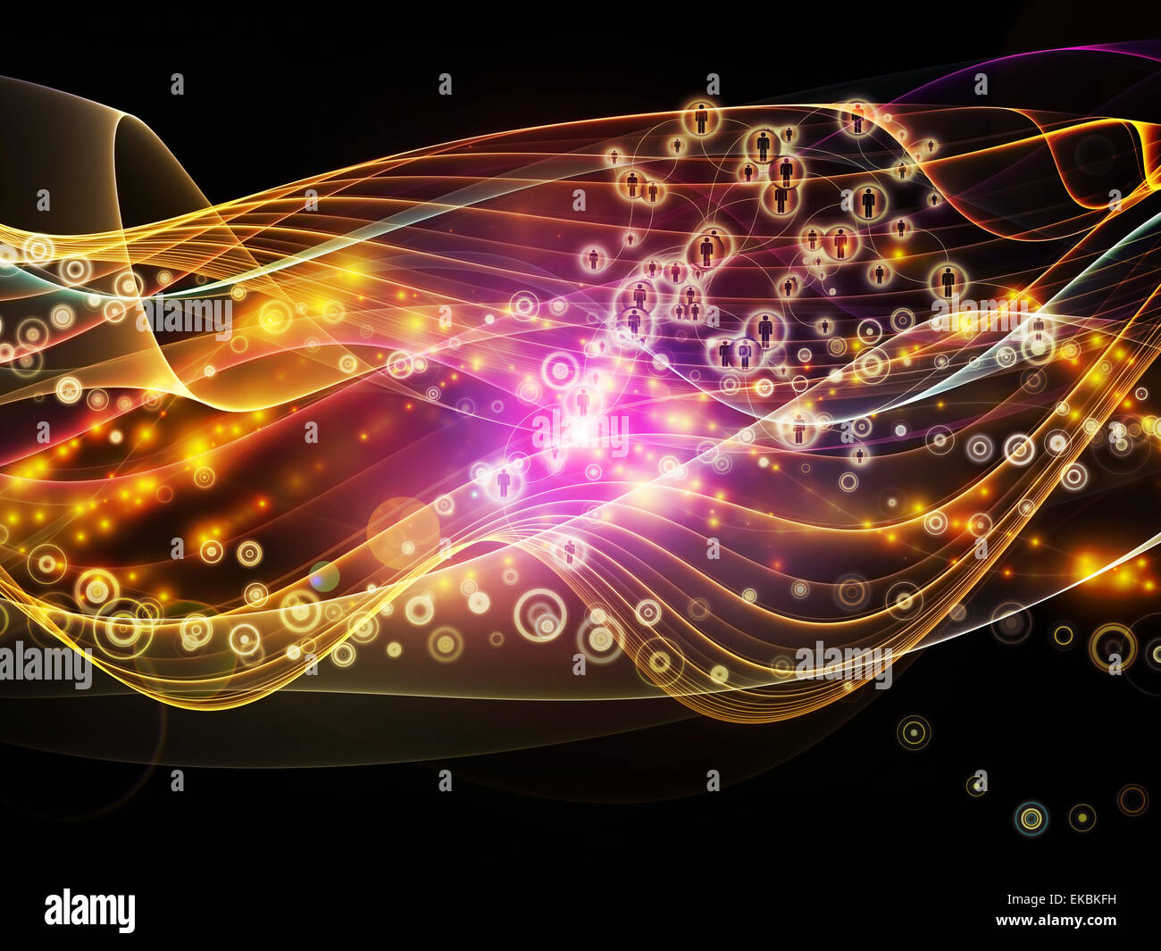 Conceptual Dynamic Network Stock Photo - Alamy