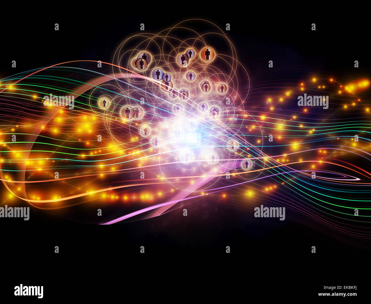 Evolving Dynamic Network Stock Photo - Alamy