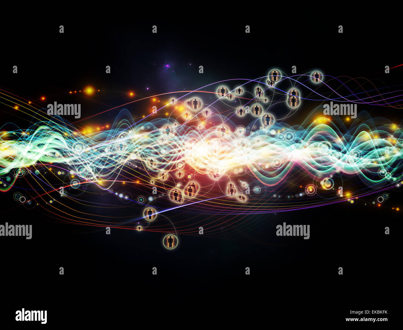 Propagation of Dynamic Network Stock Photo - Alamy
