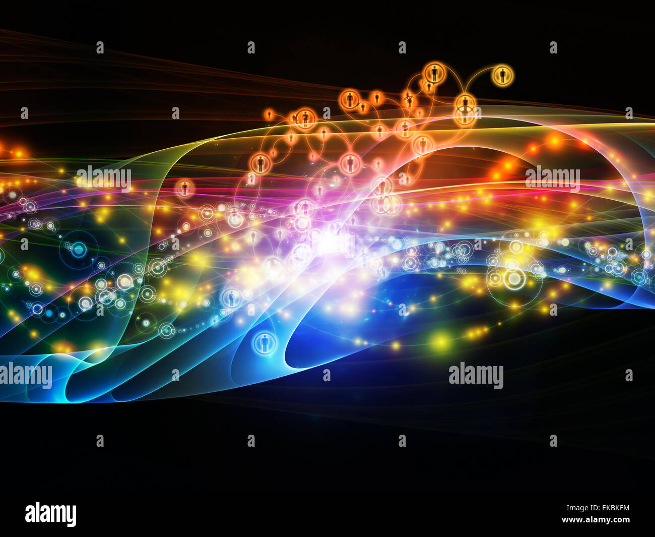 Propagation of Dynamic Network Stock Photo - Alamy
