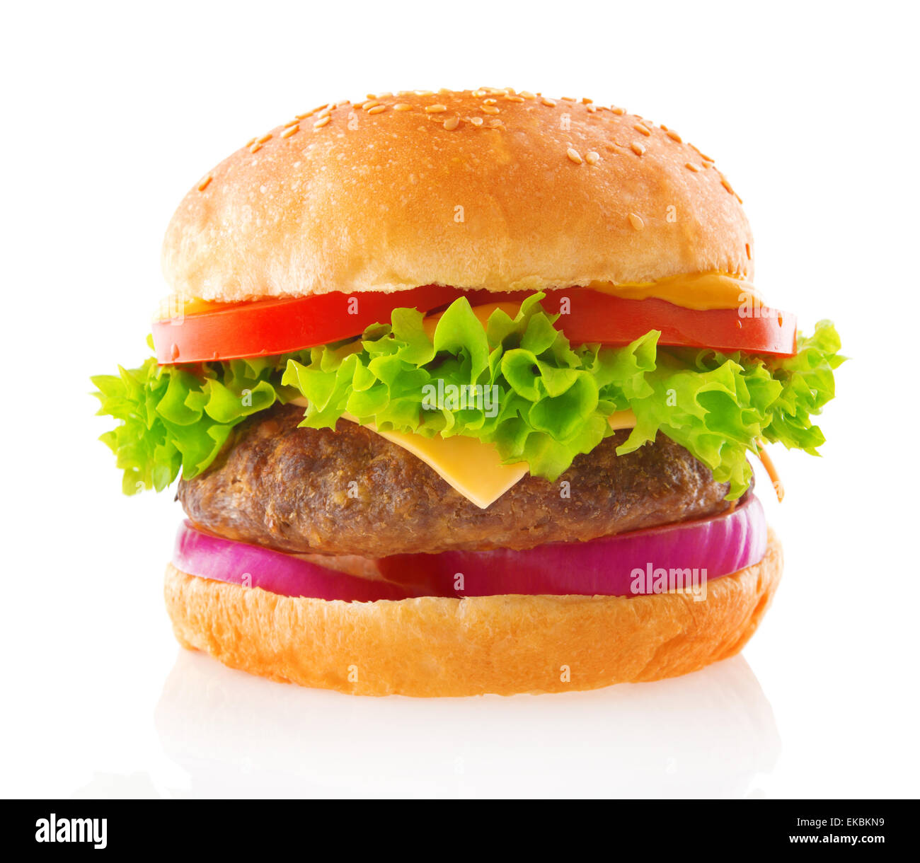 Tasty grilled burger patty Cut Out Stock Images & Pictures - Alamy