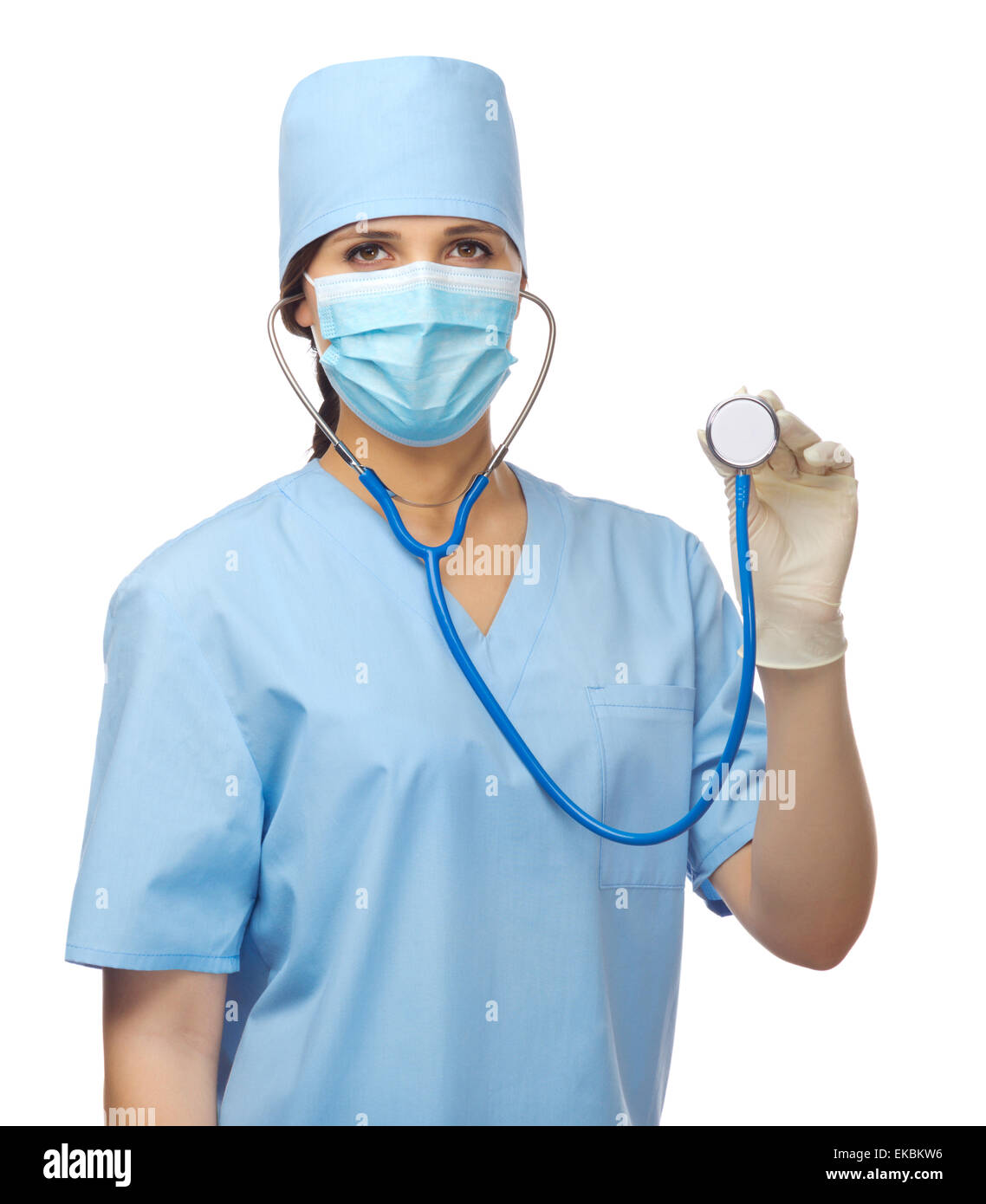 Doctor with stethoscope isolated Stock Photo - Alamy
