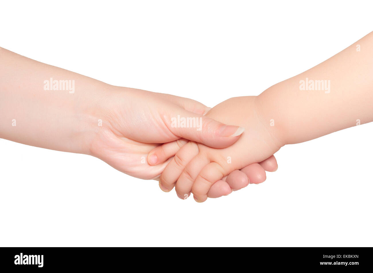 Woman hold hand of little child Stock Photo - Alamy
