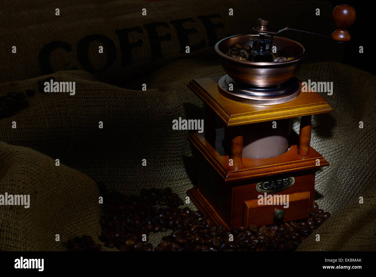 Retro coffee mill hi-res stock photography and images - Alamy