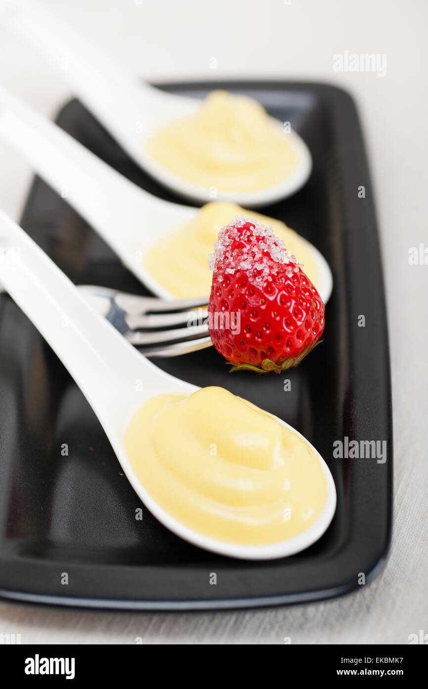 Custard closeup hi-res stock photography and images - Alamy