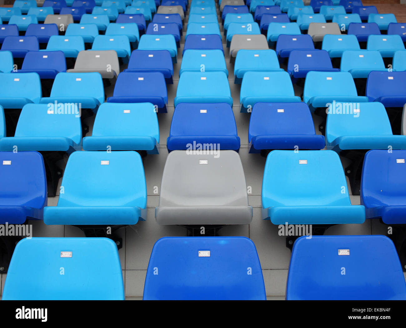 blue seats at stadium Stock Photo - Alamy
