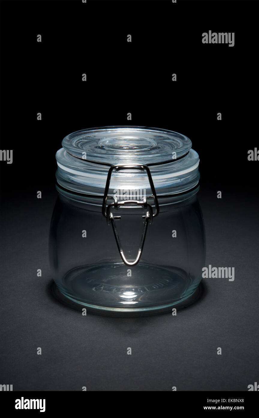 Empty glass jar Stock Photo - Alamy