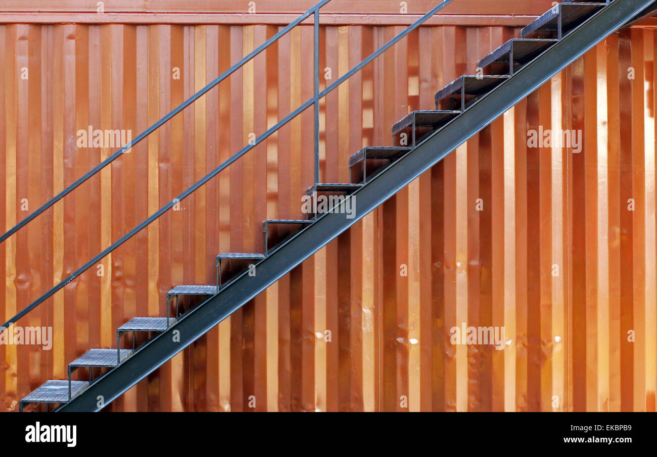 Steel stairs cargo container hi-res stock photography and images - Alamy