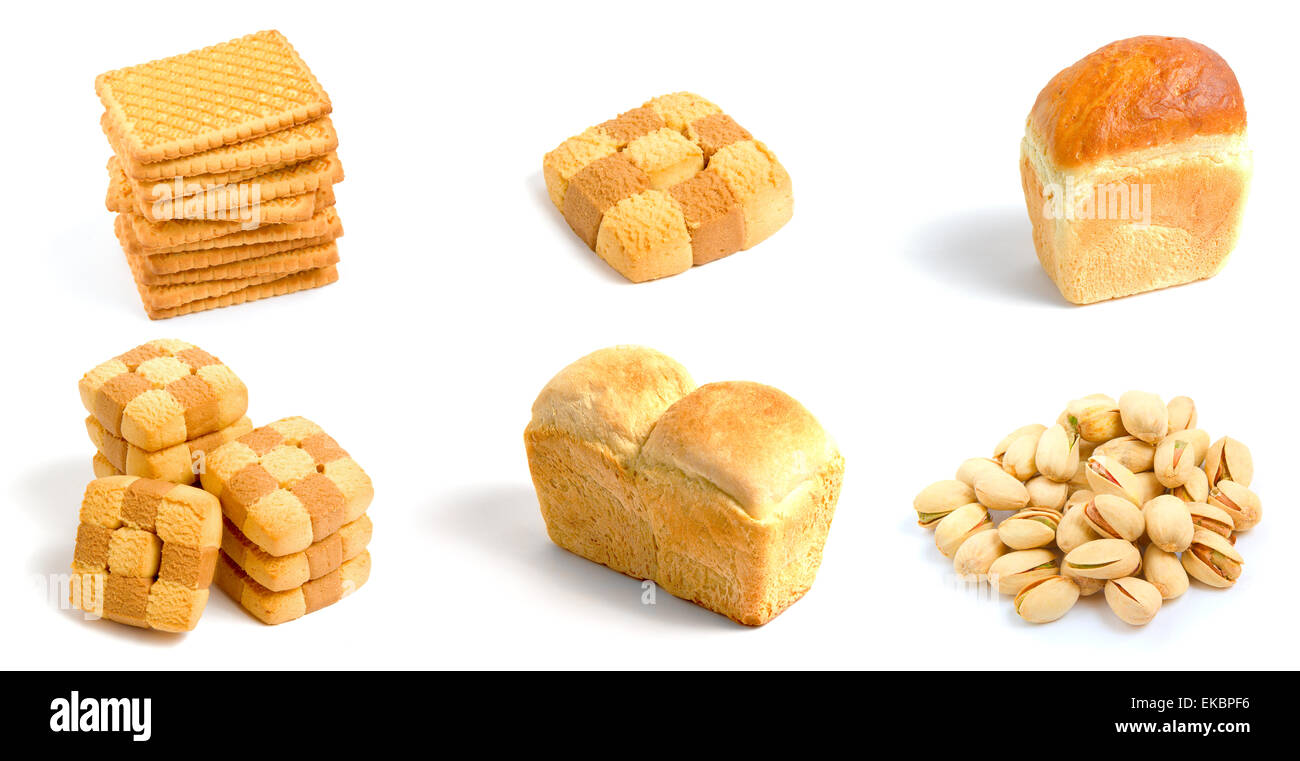 Set of bakery isolated Stock Photo - Alamy