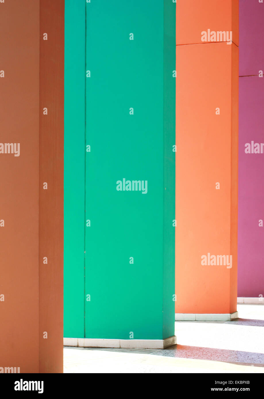 Colorful hallway with light and shadow Stock Photo - Alamy