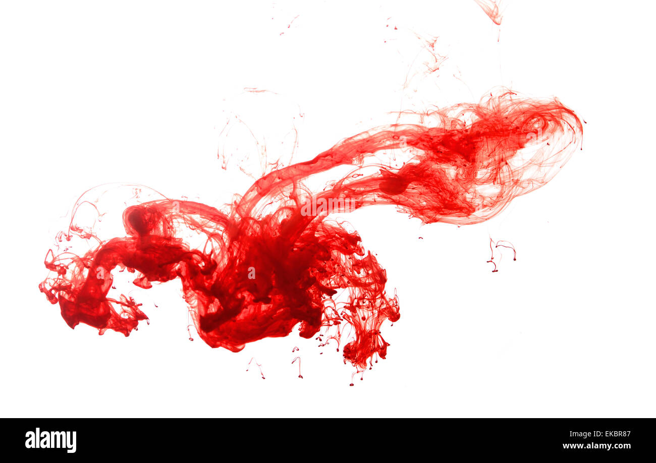 Ink in water colour blue Cut Out Stock Images & Pictures - Alamy