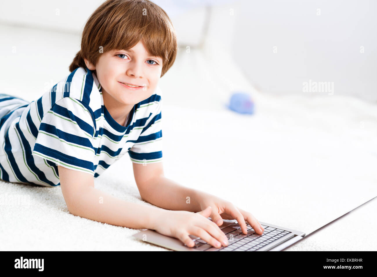 boy with a laptop Stock Photo - Alamy