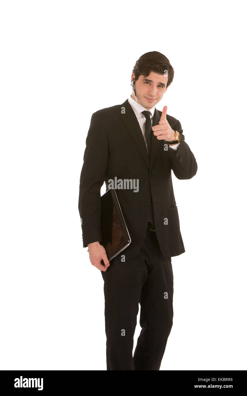 Business executive pointing finger Stock Photo - Alamy