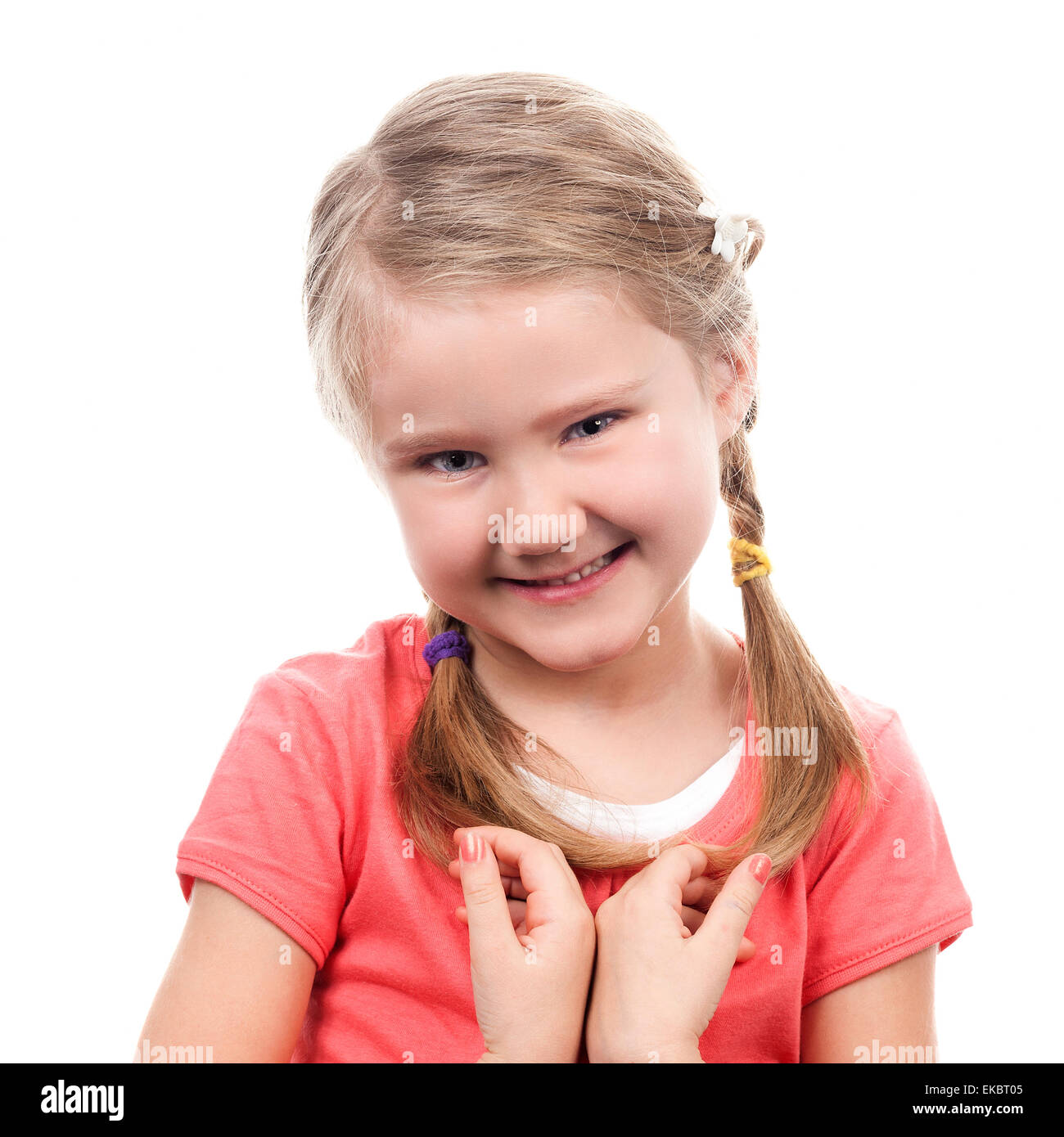 portrait of shy girl Stock Photo - Alamy