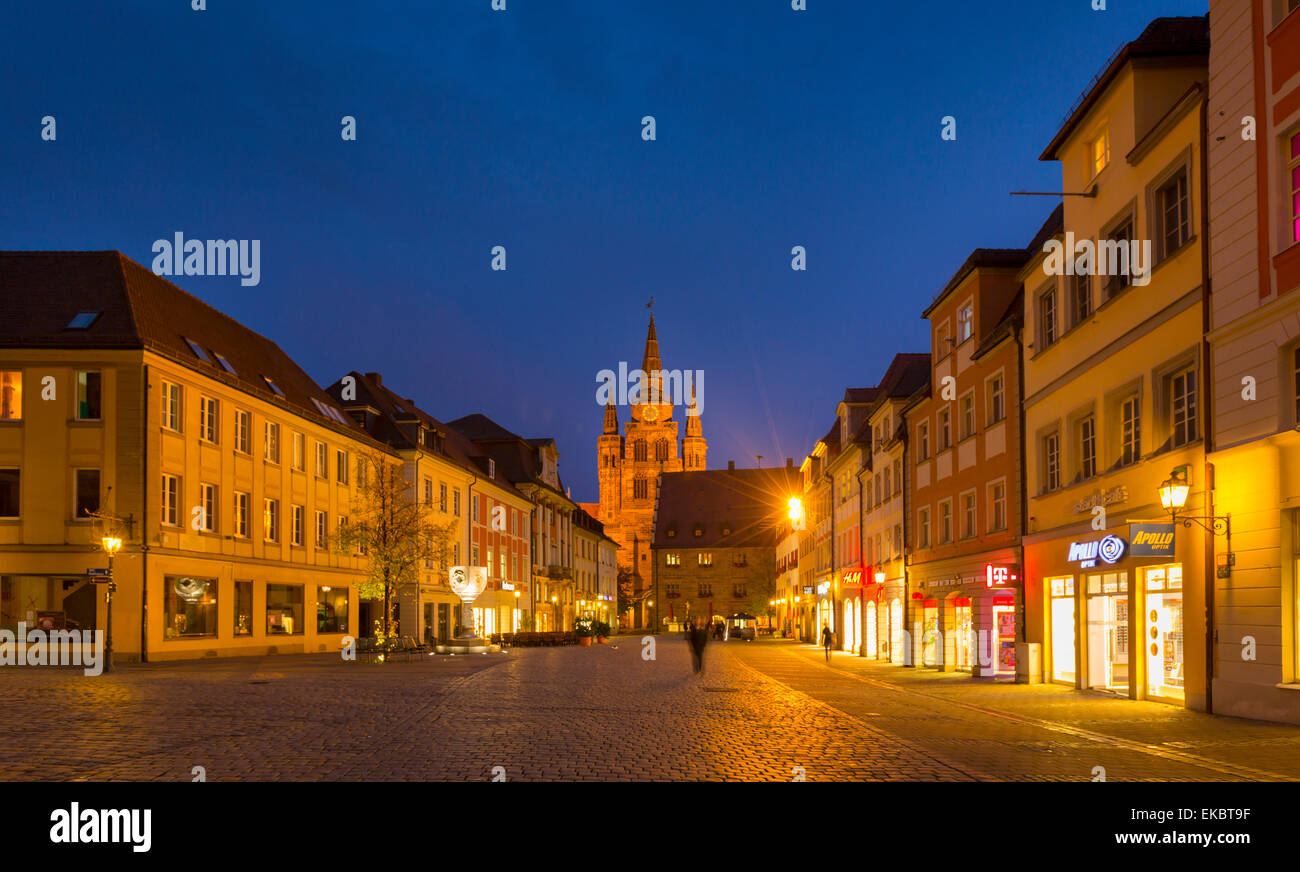Ansbach, Martin Luther Square and Sankt Gumbertus church, Bavaria ...