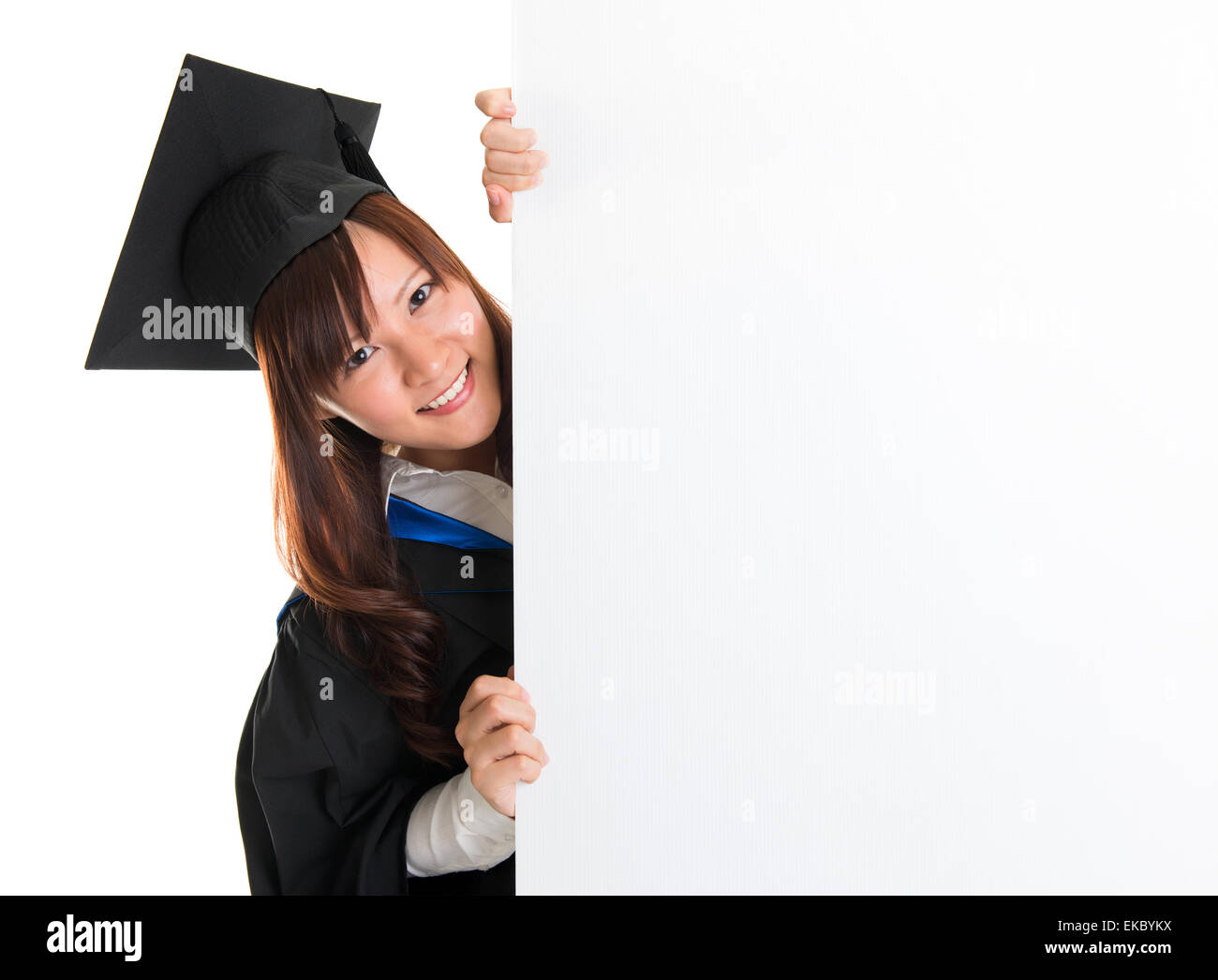 Woman student graduate behind hi-res stock photography and images - Alamy