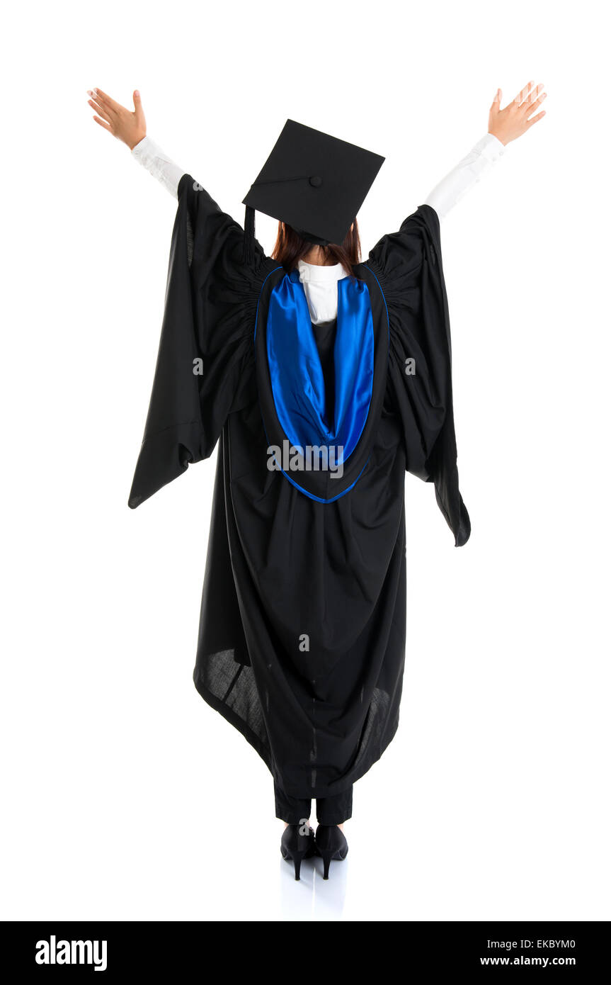 Graduate student rear view Stock Photo - Alamy