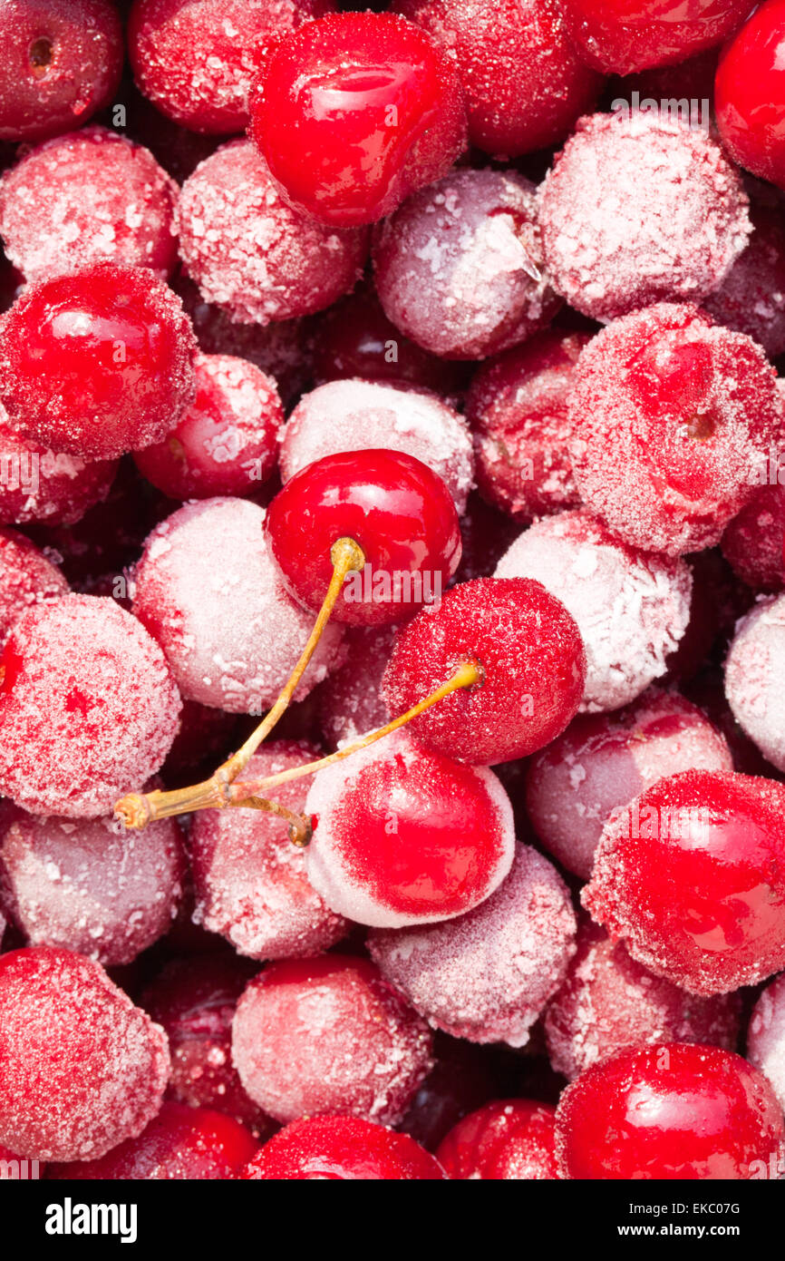 frozen red cherry Stock Photo - Alamy