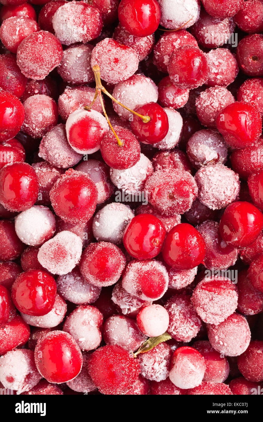 frozen red cherry Stock Photo - Alamy
