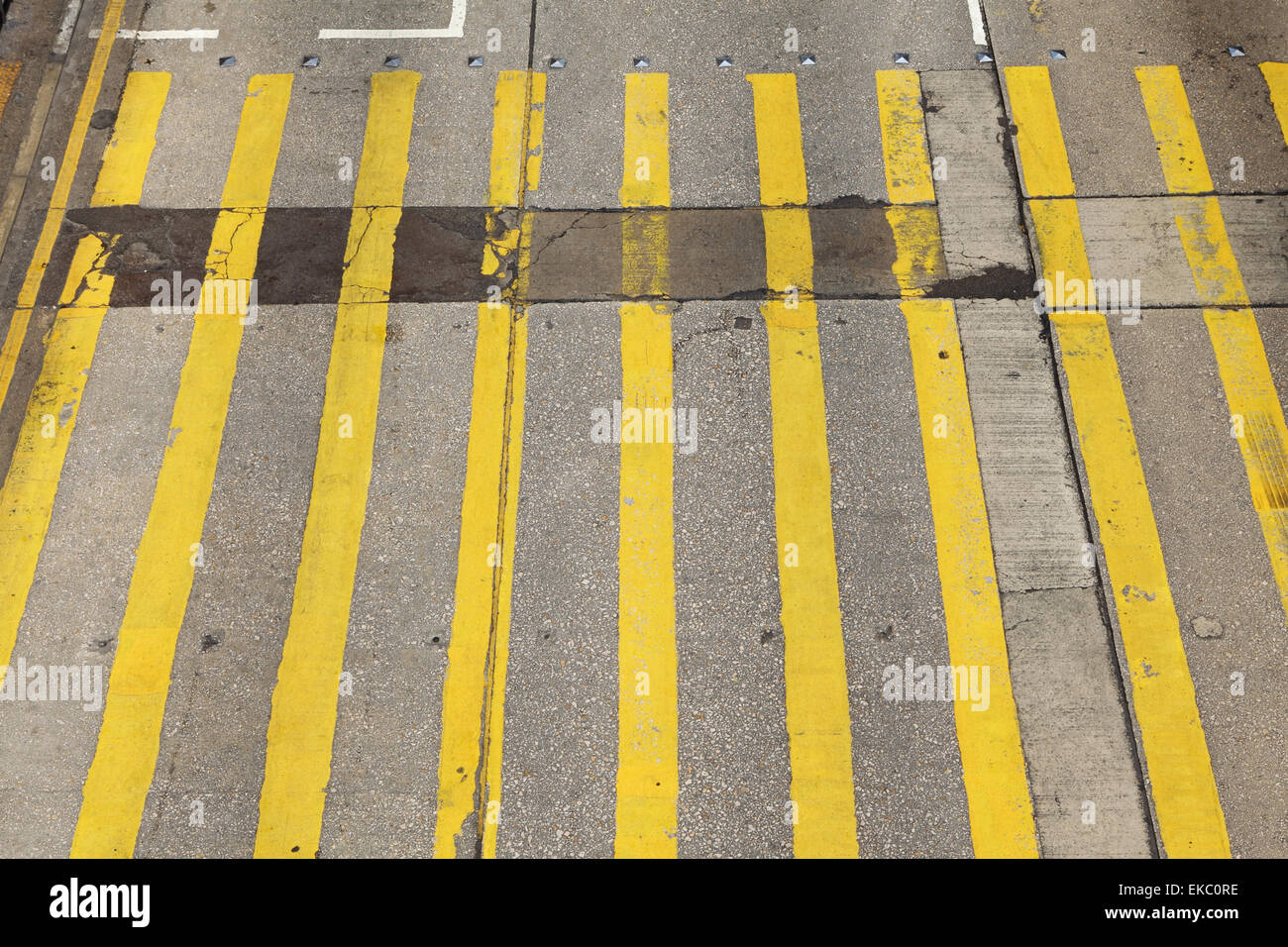 Crosswalk line from above Stock Photo - Alamy