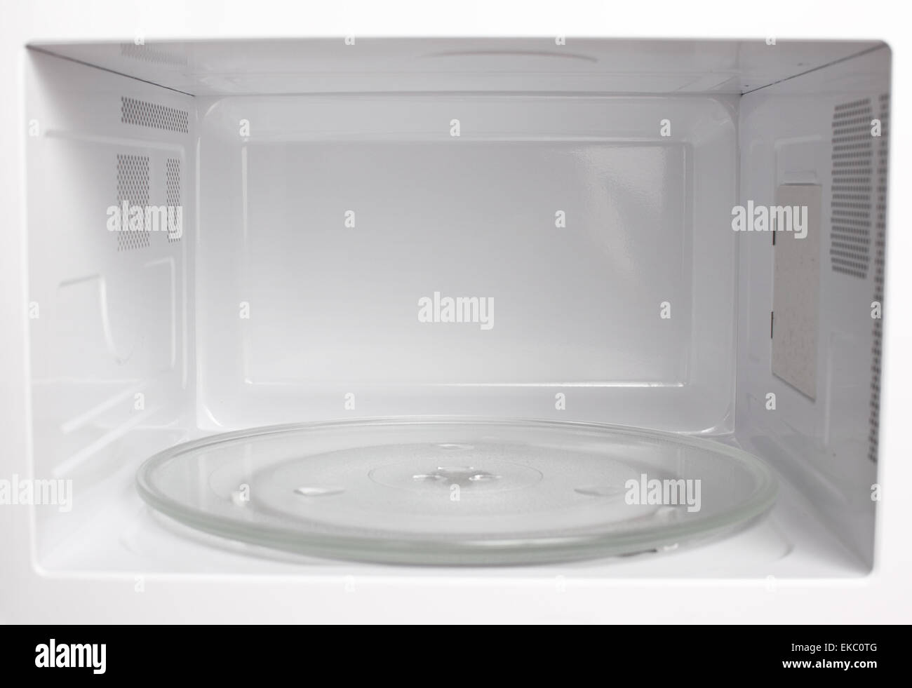 Microwave oven inside view Stock Photo - Alamy