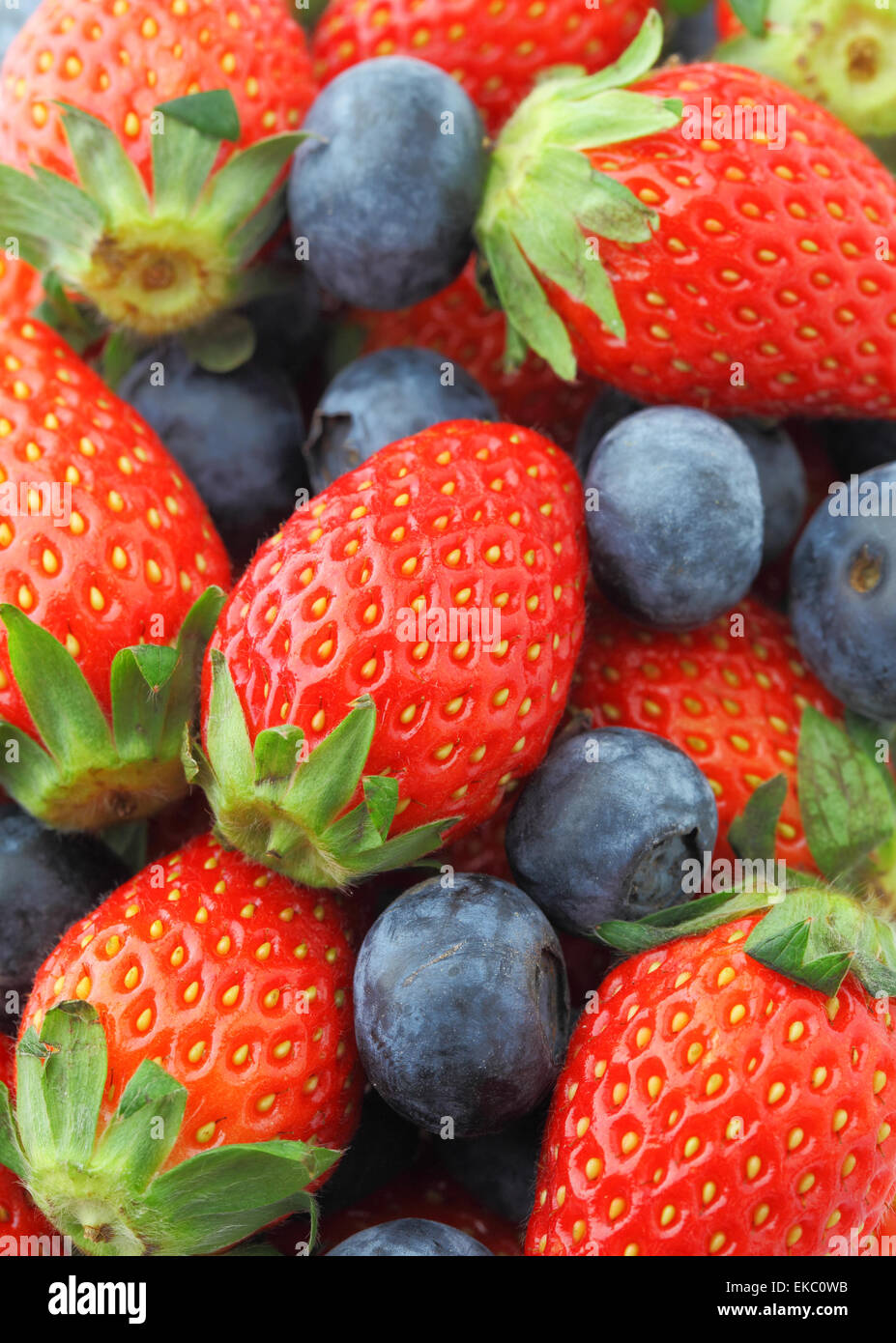 Strawberries and Blueberries mix Stock Photo - Alamy