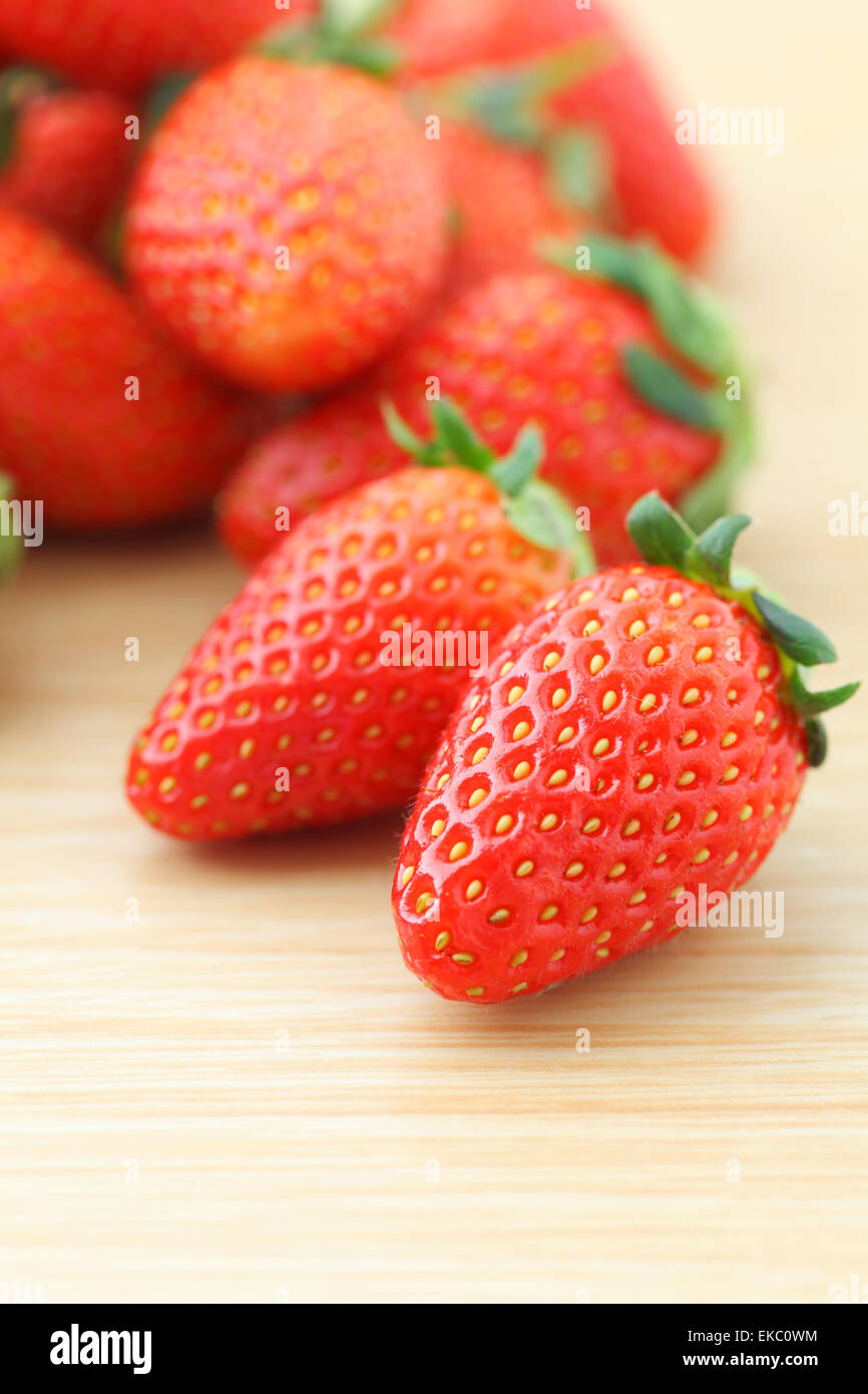 Strawberry on table Stock Photo - Alamy