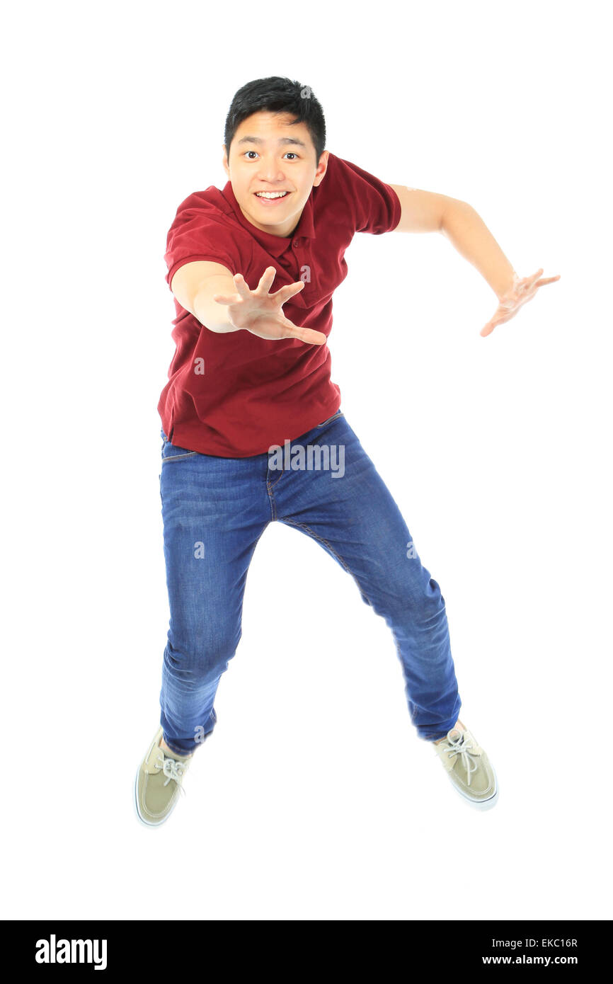Teen man reaching out hi-res stock photography and images - Alamy