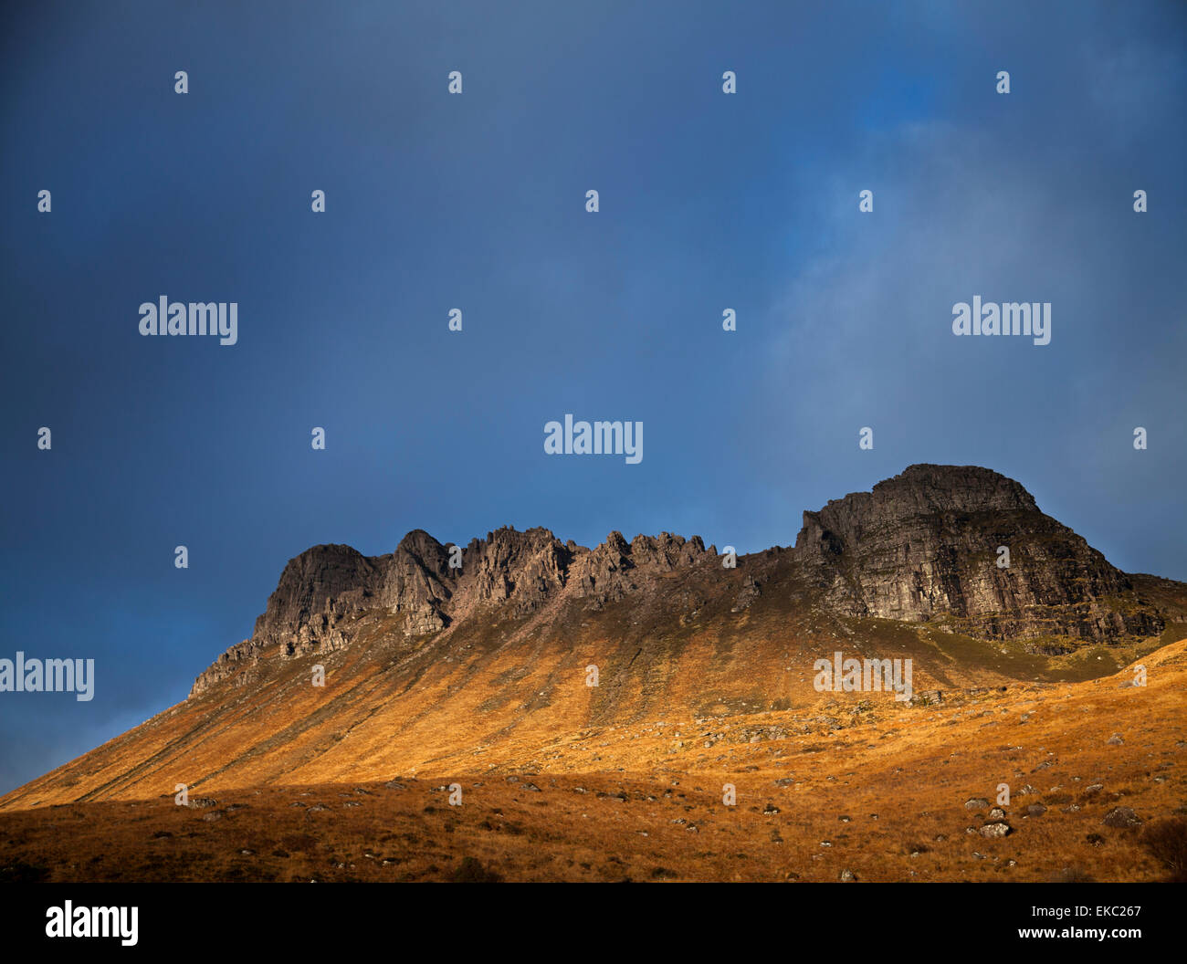 Dramatic sky over Stac Pollaidh, Assynt, North West Highlands, Scotland ...