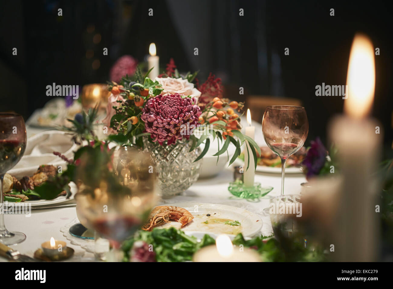 Dining table, close up Stock Photo - Alamy