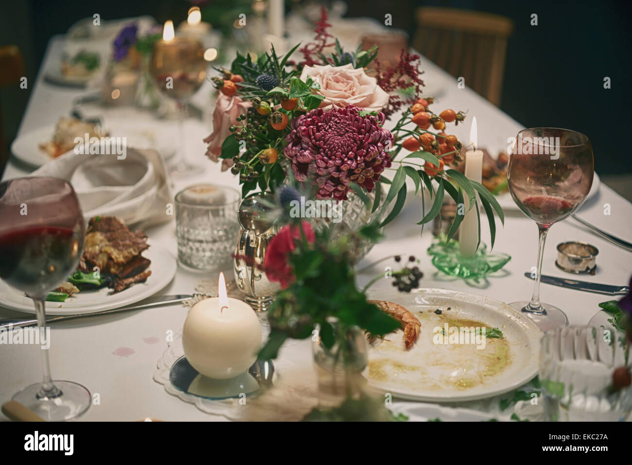 Dining table, close up Stock Photo - Alamy