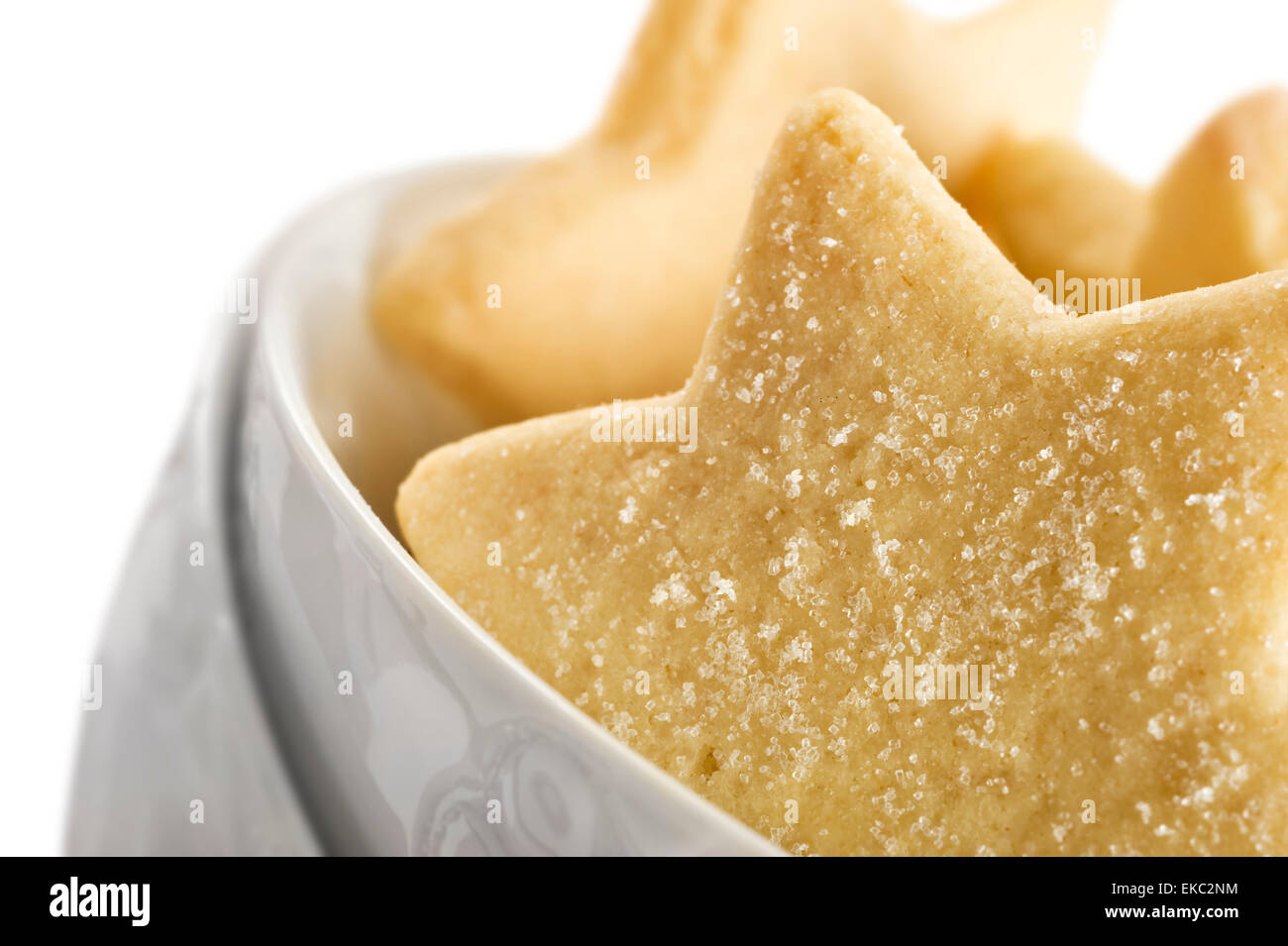 Star shaped cookies in a white bowl Stock Photo - Alamy