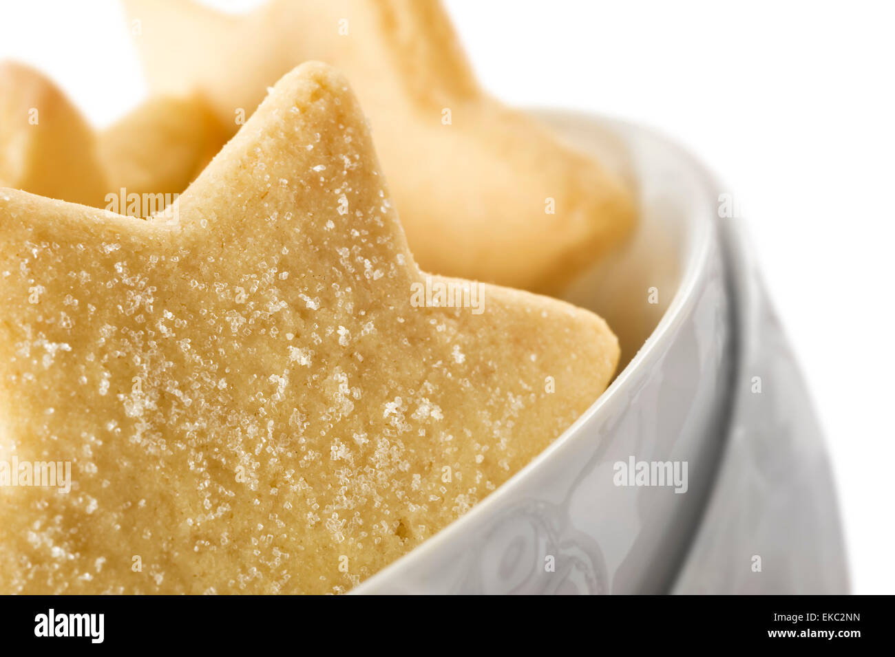 Star shaped cookies in a white bowl Stock Photo - Alamy