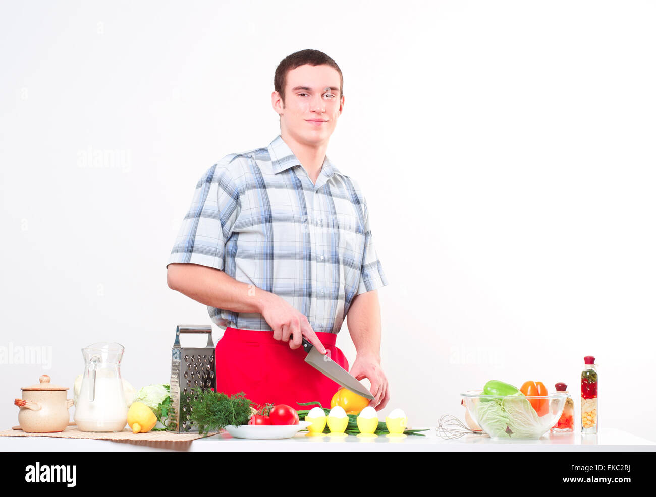 Portrait happy caucasian male chef hi-res stock photography and images ...