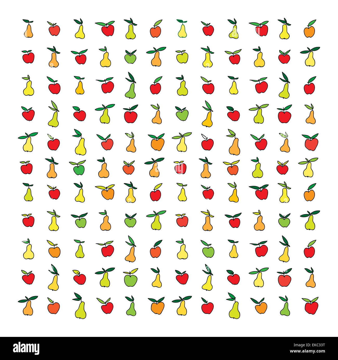 Pears and apples pattern hi-res stock photography and images - Alamy