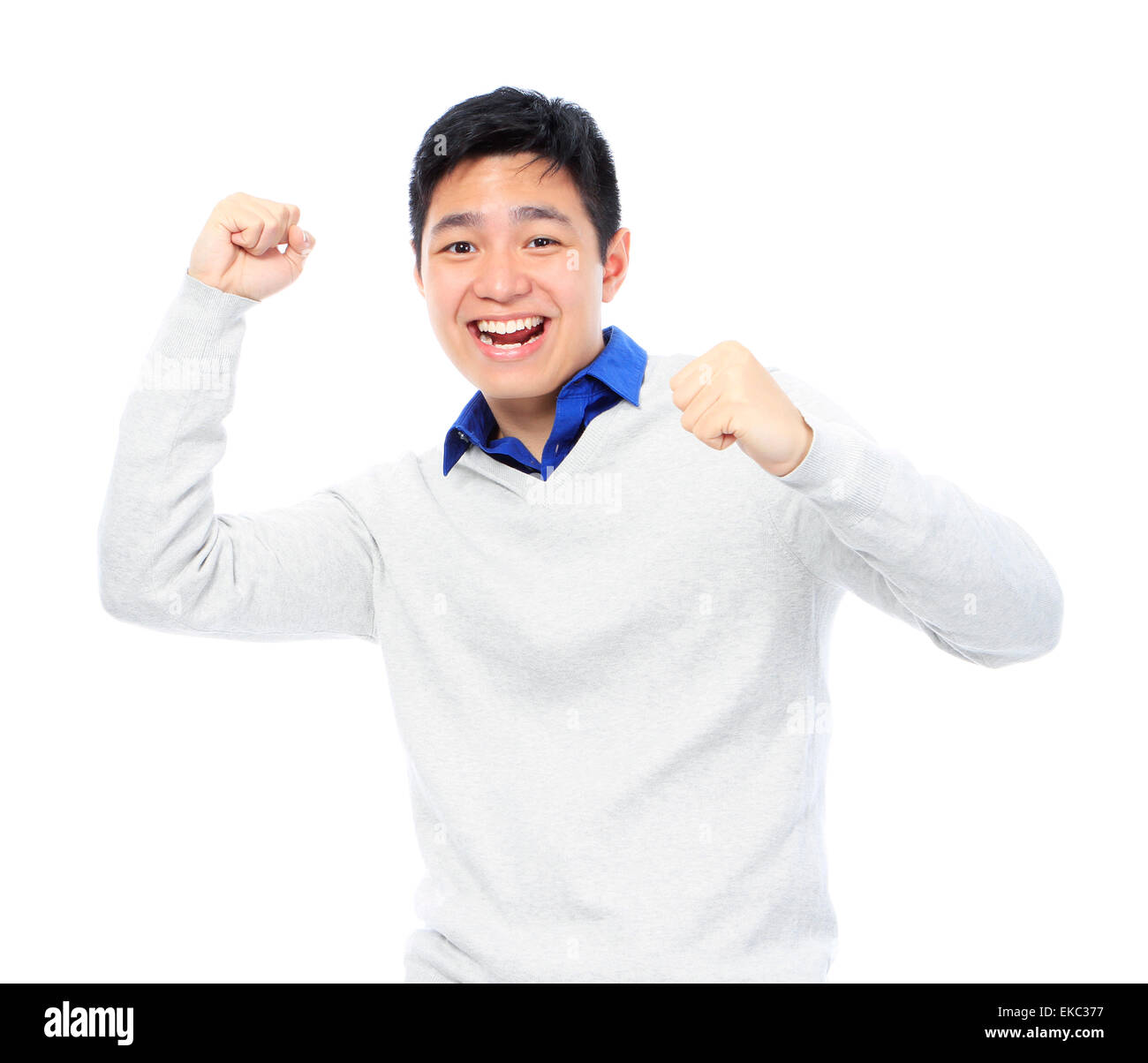 Excited teenager male hi-res stock photography and images - Alamy