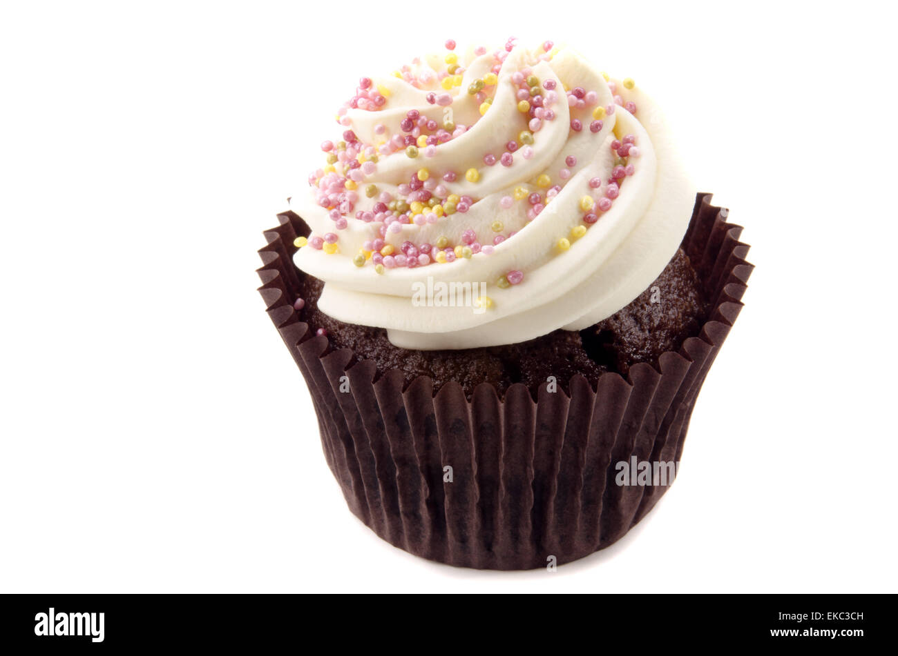 chocolate cupcake with butter cream Stock Photo - Alamy