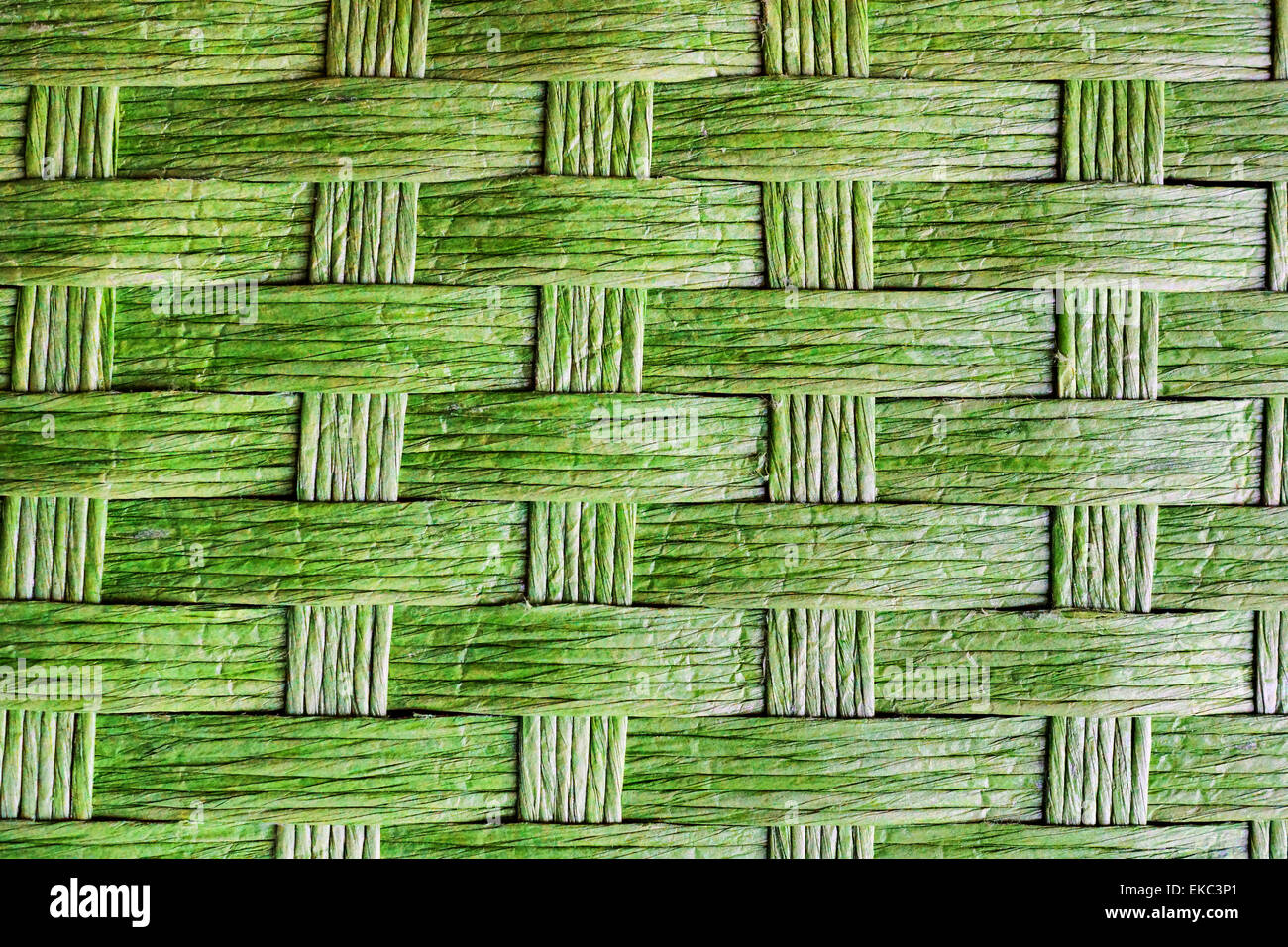 Green wicker basket detail Stock Photo - Alamy