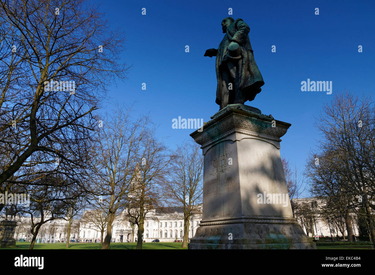 Statue of John Cory by Sir William Goscombe John, Coal owner and ...