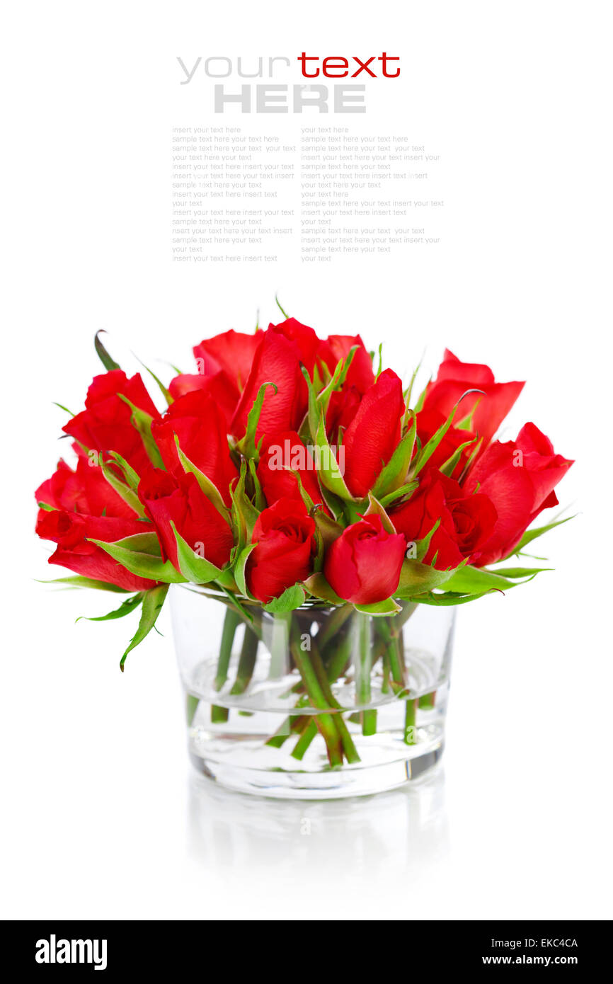 Template design beautiful roses Cut Out Stock Images & Pictures - Alamy